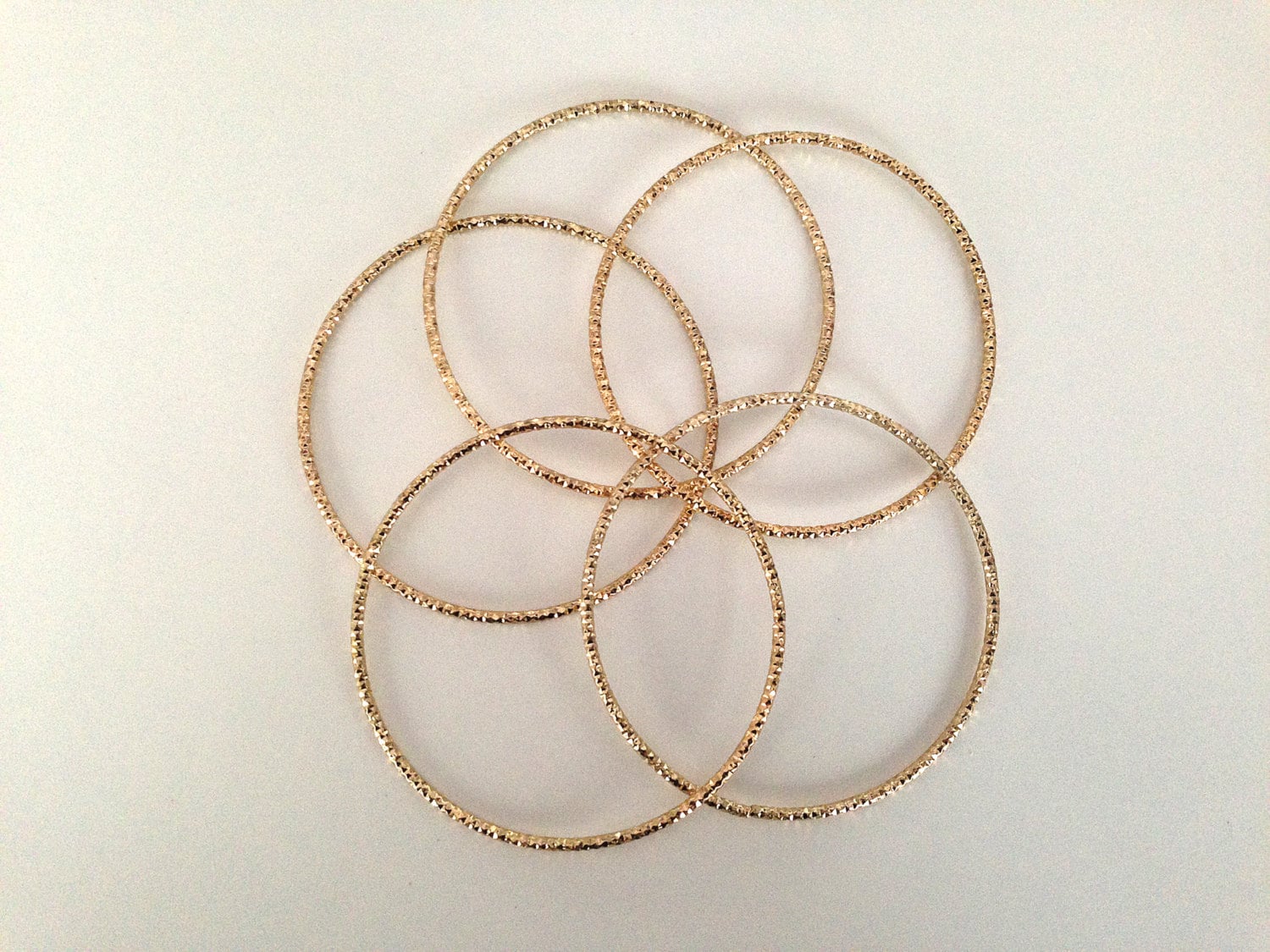 5 Pcs Golden Bangles, Bracelet Blank Finding, Micro-faceted Sparkling ...