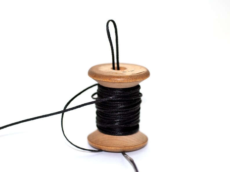Linen Black Waxed Thread 1 Mm Linen Cord Thread for Jewelry - Etsy