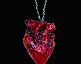 Handmade Anatomical Heart Pendant - Etsy