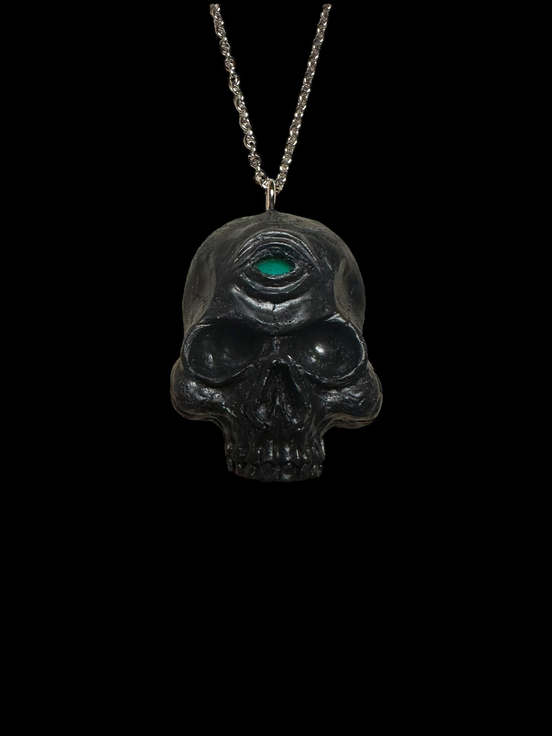 Color Changing Eye - Third Eye Skull Mood Necklace - Etsy