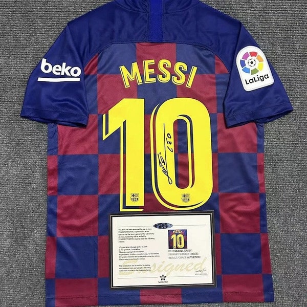 Messi Signed Shirt - Etsy