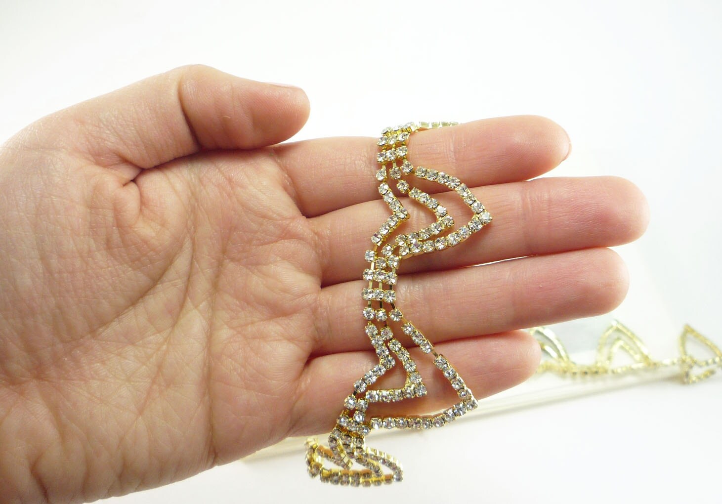 Gold Rhinestone Garland Trim Rhinestone Chain Rhinestone - Etsy