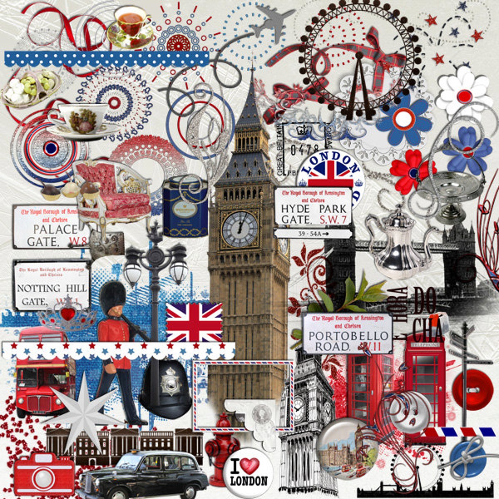 Digital Kit LONDON LONDON, London, England, Great Britain, Big Ben ...