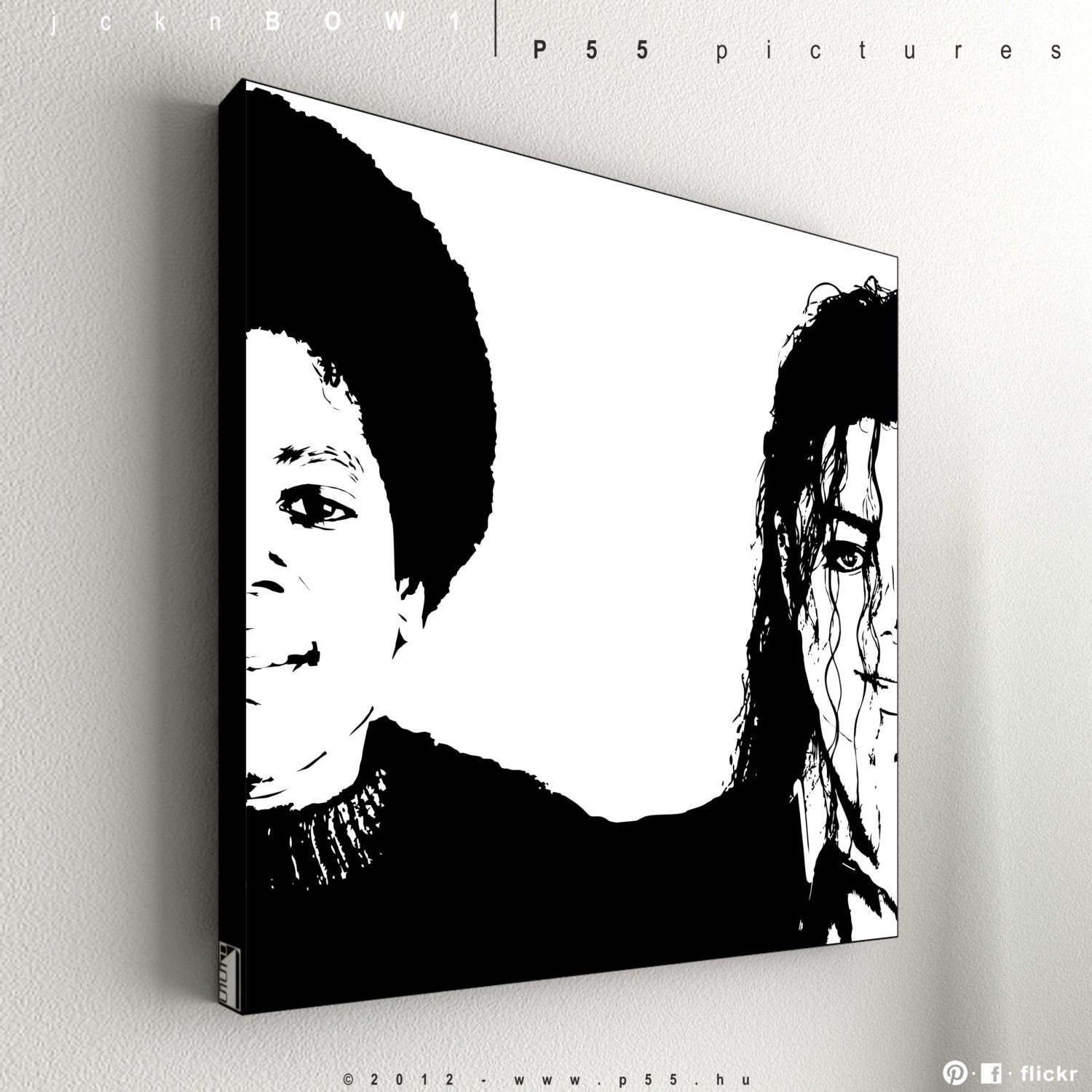 Michael Jackson Black And White Painting