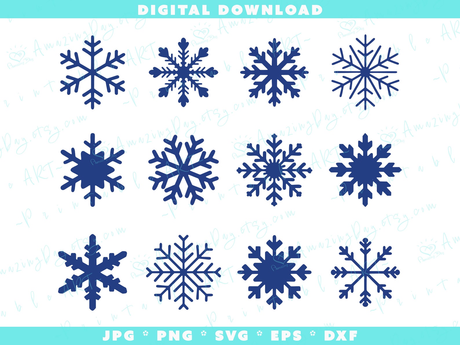 SNOWFLAKE DOWNLOAD SVG| Digital Snowflake Bundle Svg, Png, Jpg, Eps ...