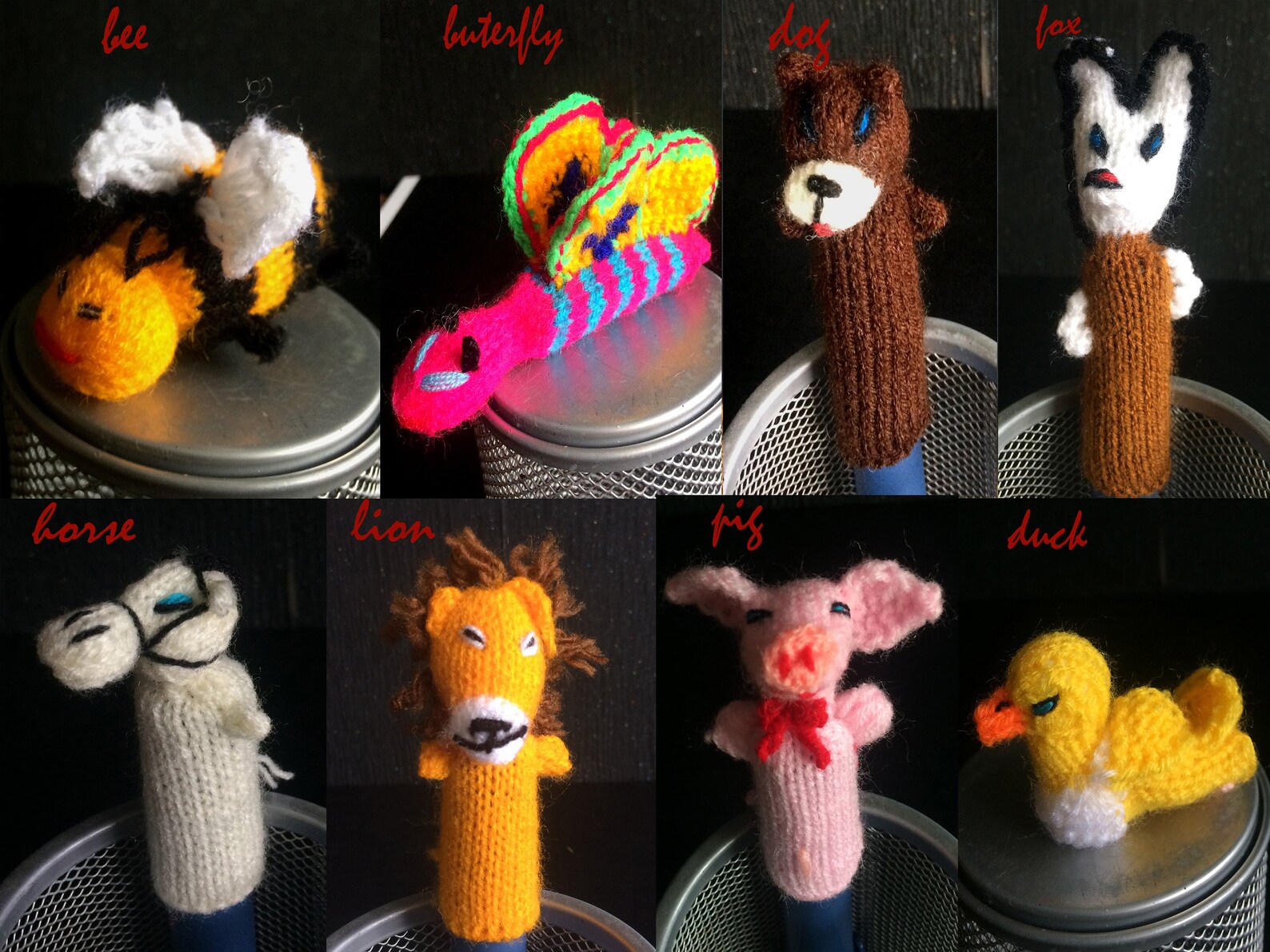 Knitted Finger Puppet Yarn Wool Kids Funny Toy Gift Children - Etsy UK