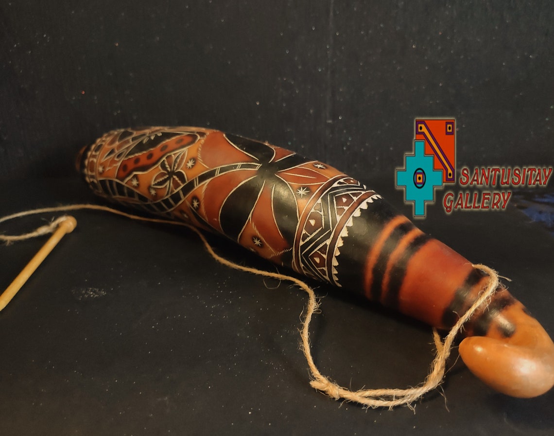 South American Carved Instrument Guiro Peruvian Folk Art Hand - Etsy