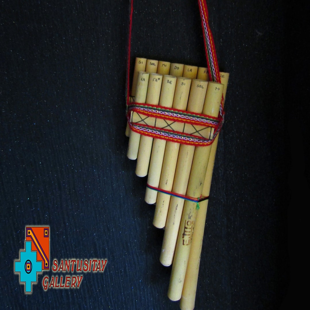 Peruvian Zampoña Malta Flaute Instrument Folk Art Handcrafted Bamboo ...