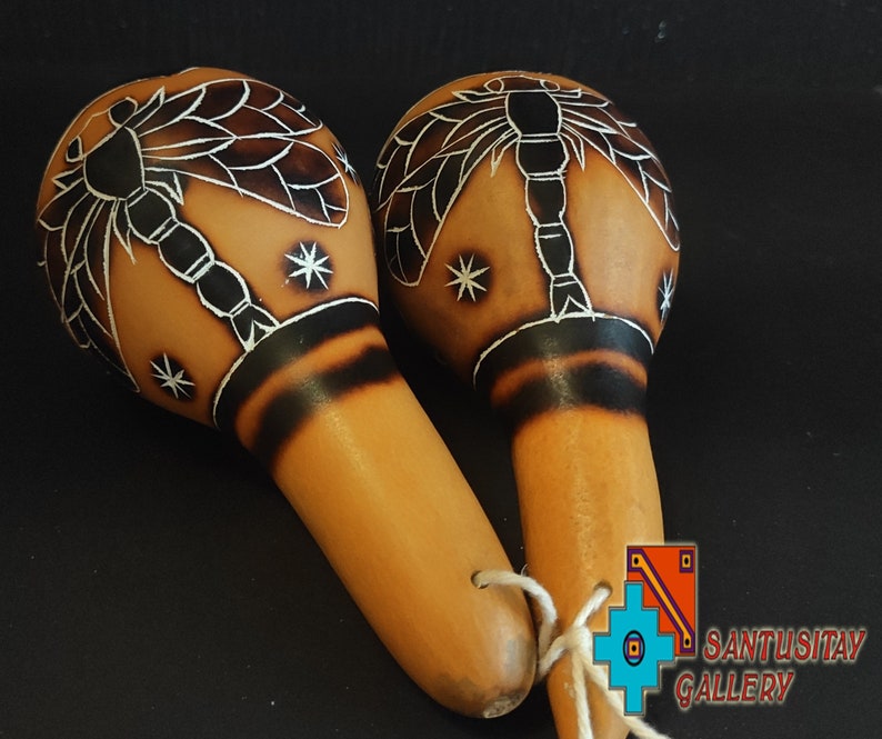 South American Carved Instrument Maracas Rattles Peruvian Folk - Etsy