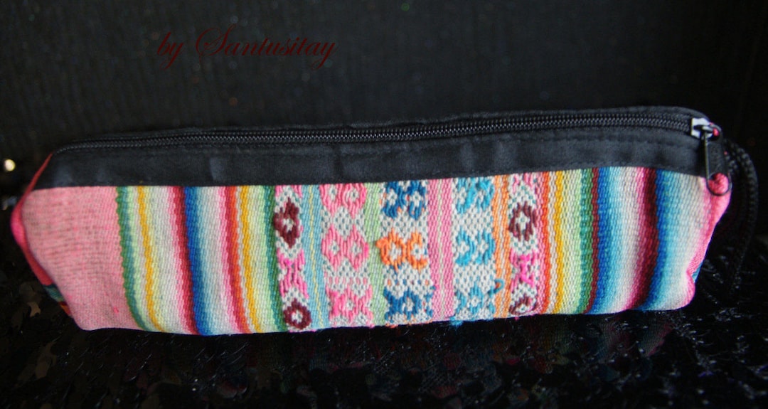 South American Ethnic Hand Made Pencil Case Beautician Handwoven ...