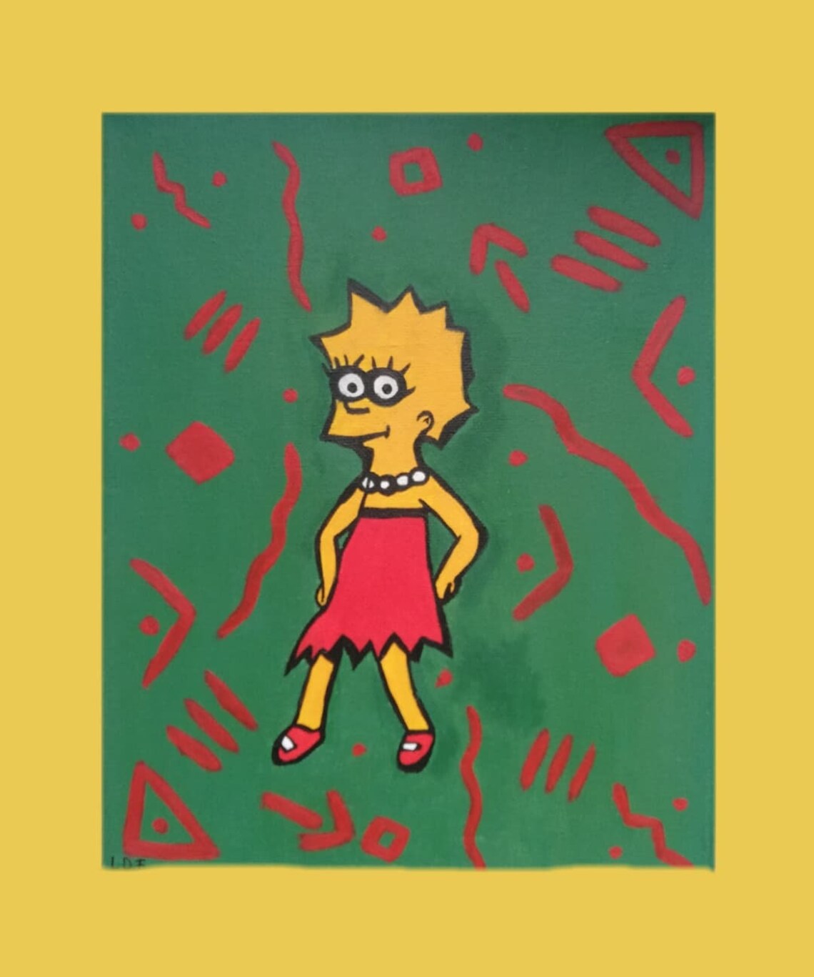 The Simpsons Lisa Child Simpson 80's Retro Funky Crazy - Etsy