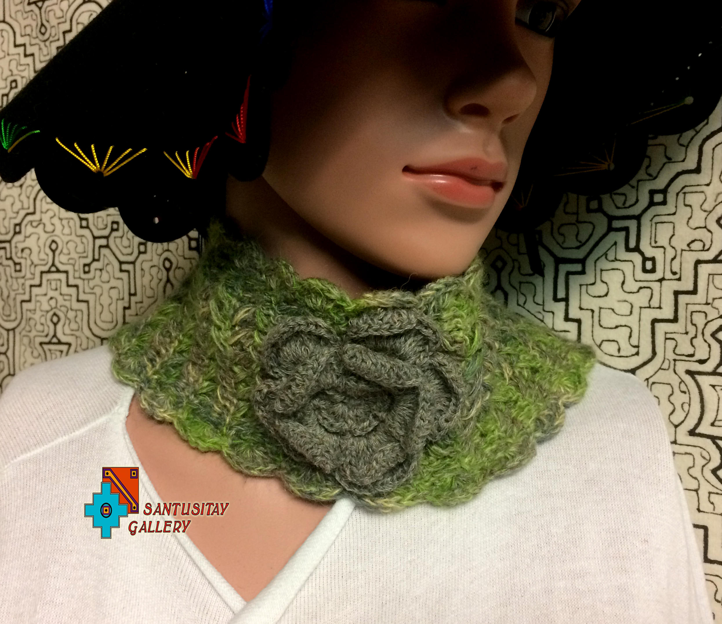 Exclusive Original Cowl Collar Bibs Hand Knitted Hand Made | Etsy