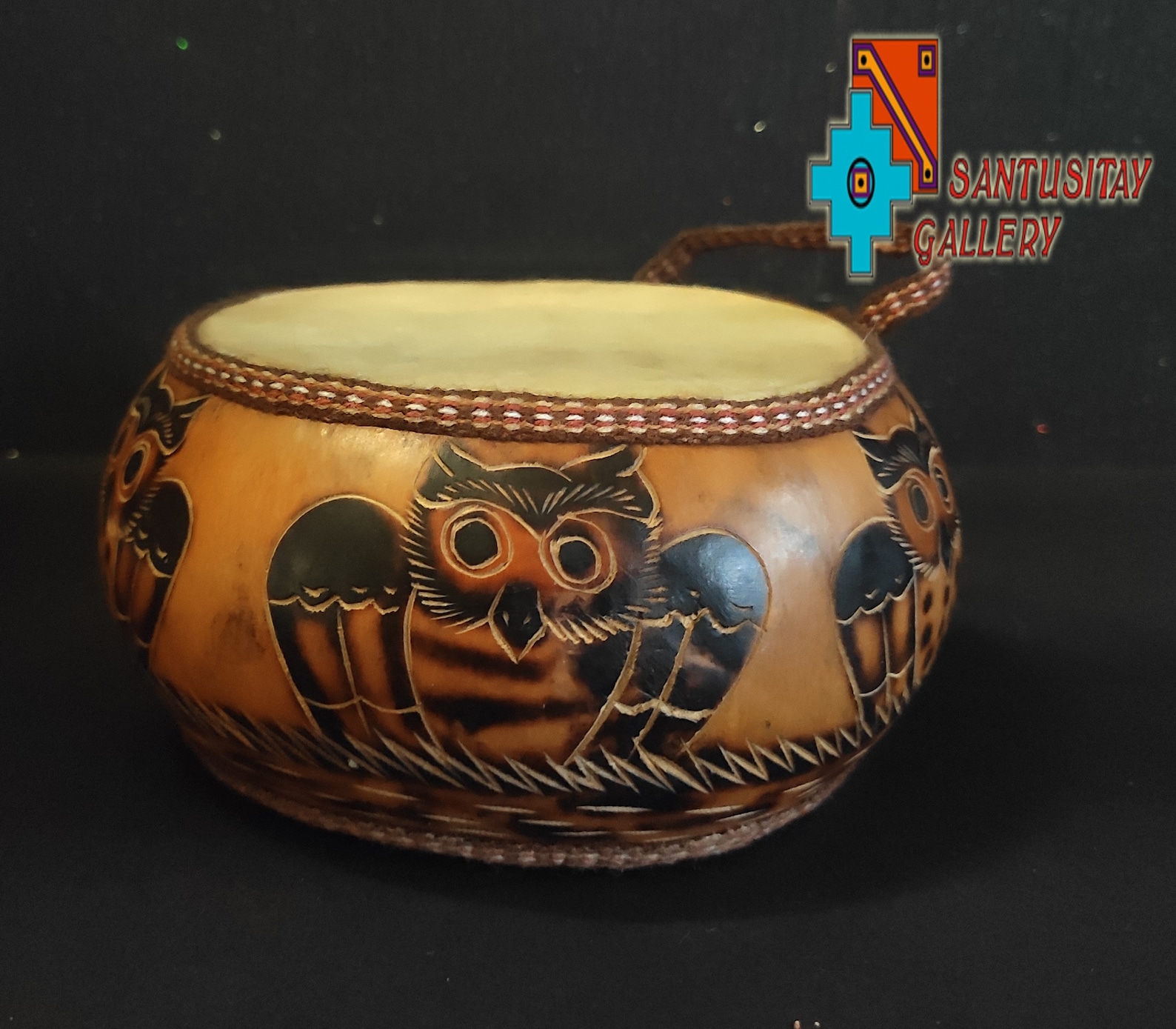 South American Carved in Calabash Drum Instrument Peruvian - Etsy
