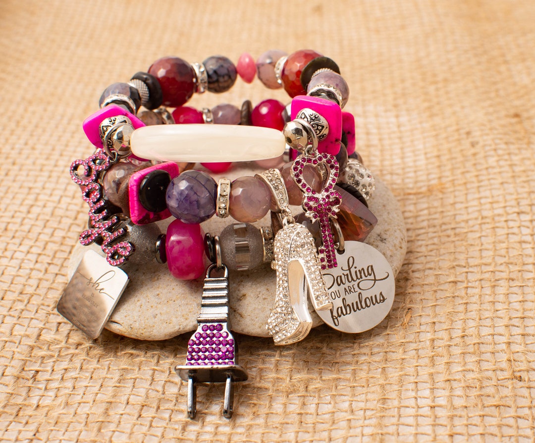 PRETTY Bougie Girl Elastic Stackable Bracelet Set for Her, Original ...
