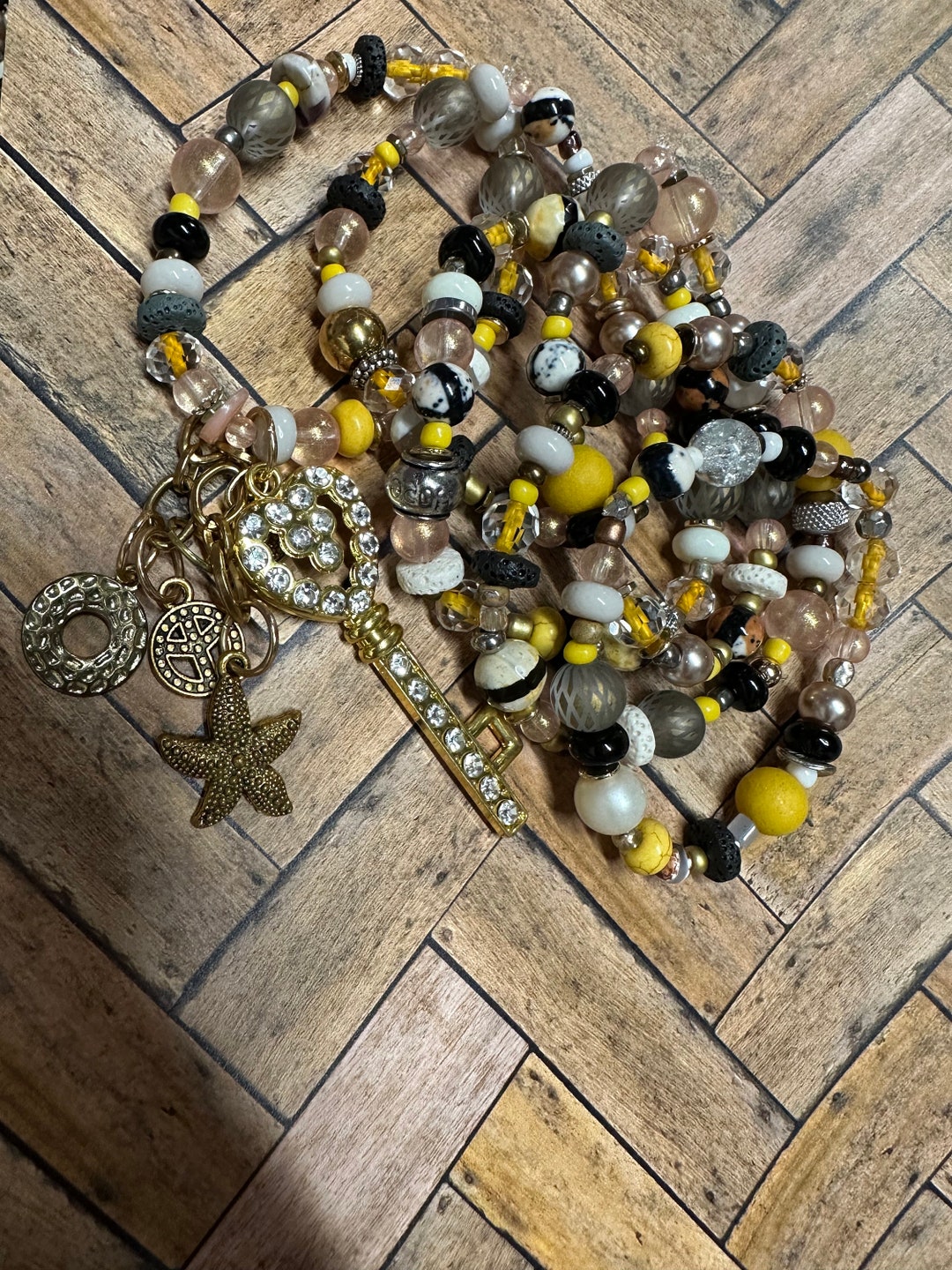 Keystone Bracelet Stack of 6, Handmade Gift Stack of Earthtone Colored ...