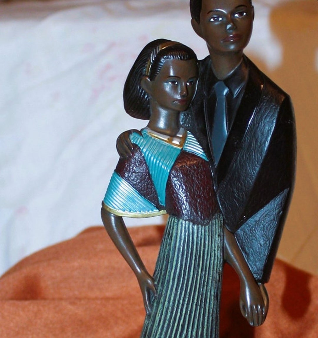 Vintage MAHOGANY PRINCESS "promise of Love" Sculpture - Etsy