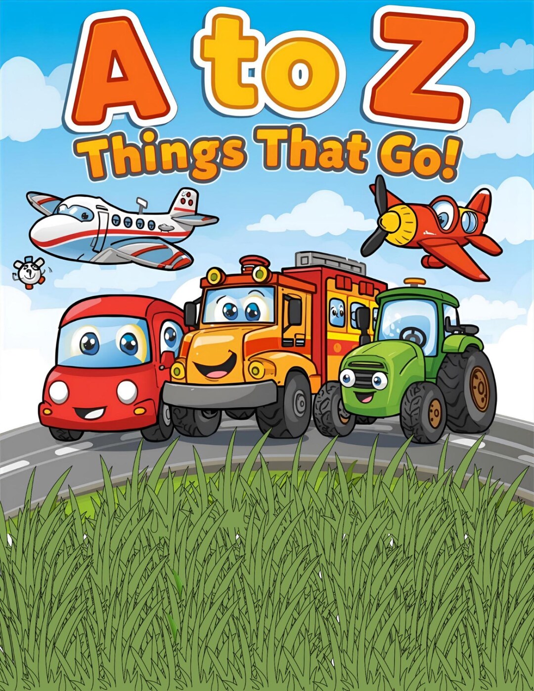 A to Z Things That Go Coloring Book | Alphabet Vehicles Toddler ...