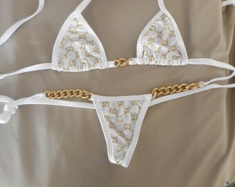 Gold String Bikini | Etsy