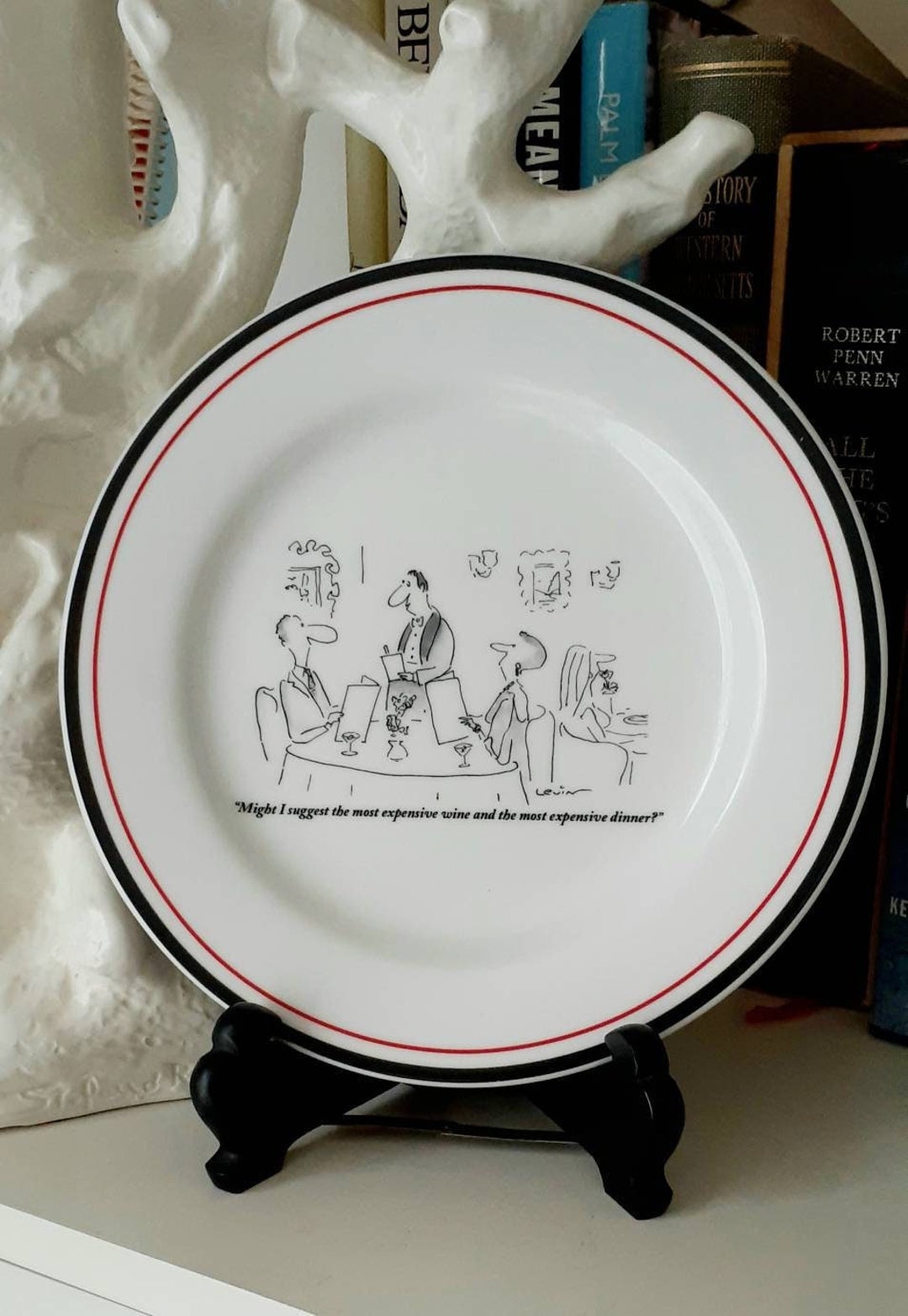 Whimsical Cartoon Plate, Adult Humor, Bar & Restaurant Collectables ...