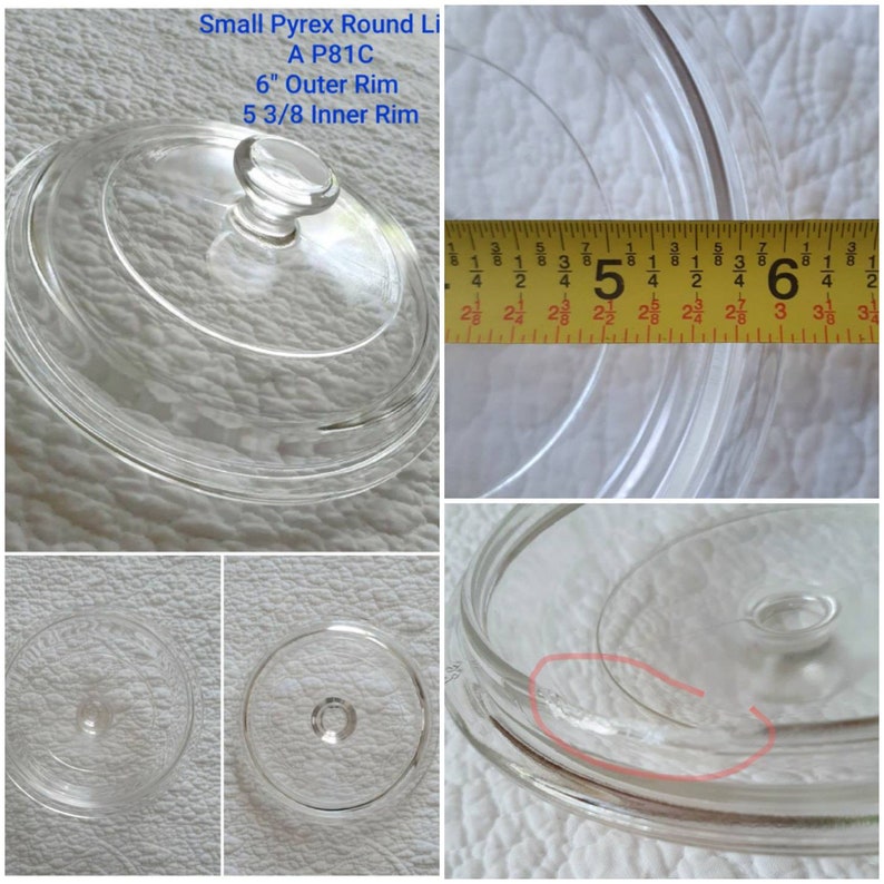 Pyrex Corning Glass Lids Round Oval Replacement Dish Covers Vintage ...