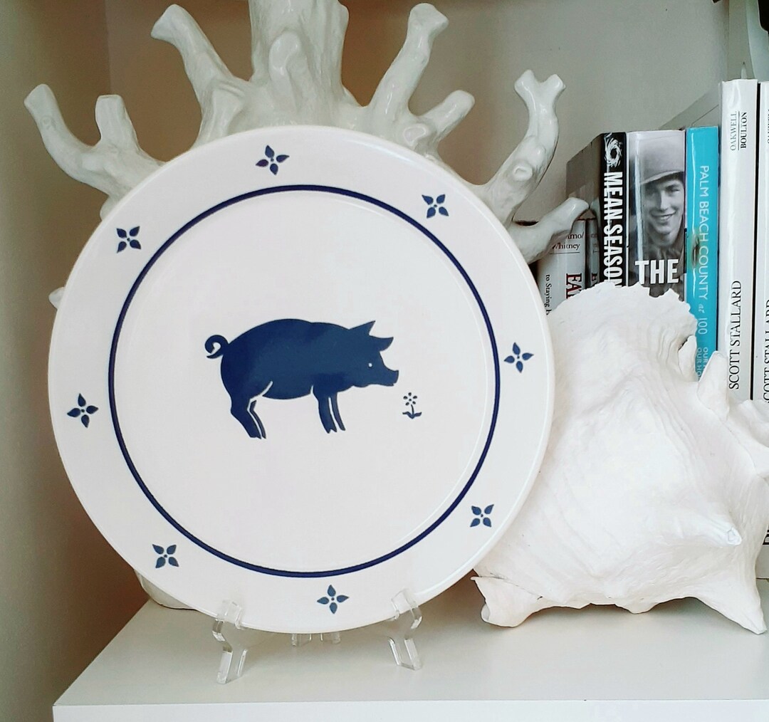 Vintage Pig Plate, 1980s Pfaltzgraff Stoneware Dishes, Country ...