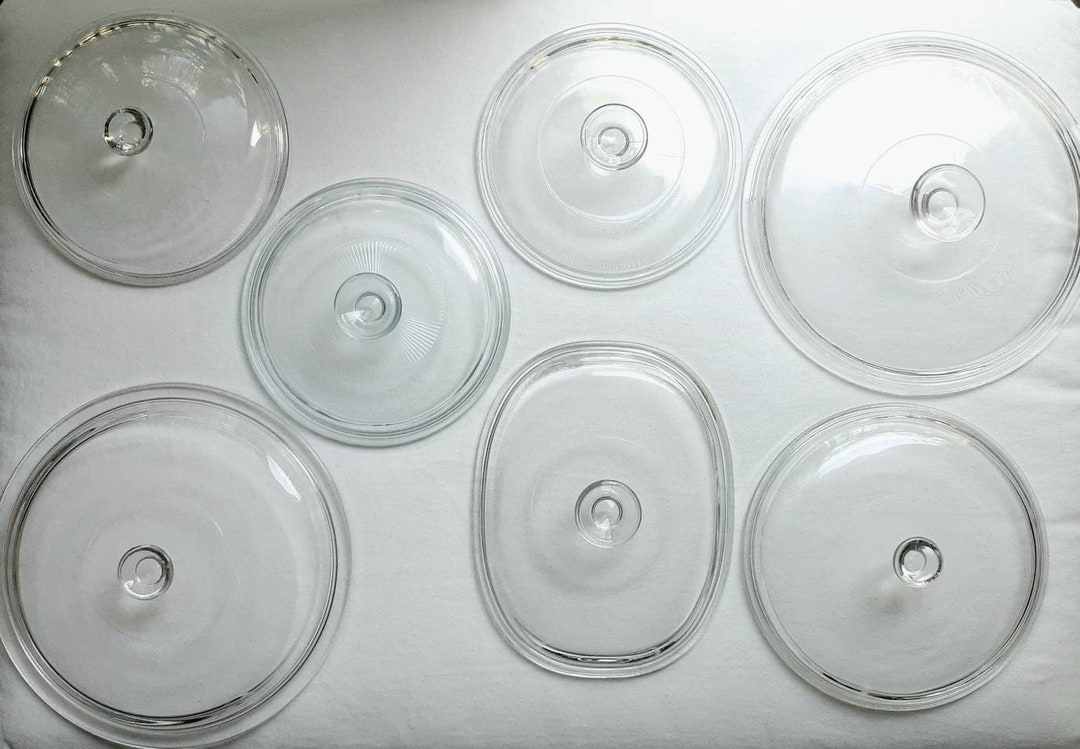 Pyrex Corning Glass Lids Round Oval Replacement Dish Covers Vintage ...