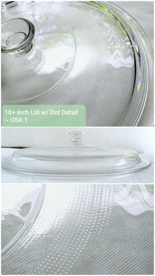 Pyrex Corning Glass Lids Round Oval Replacement Dish Covers Vintage ...