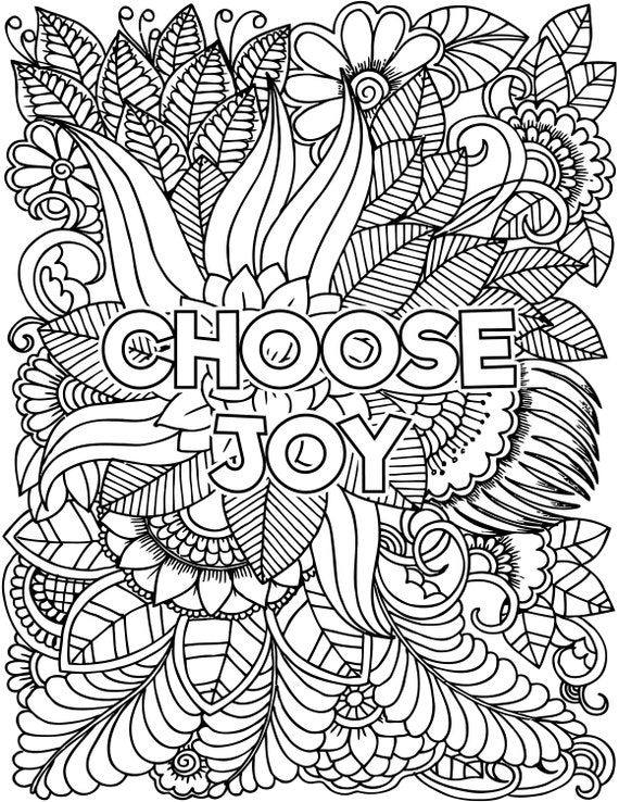 Choose Joy Coloring Page Digital Download - Etsy