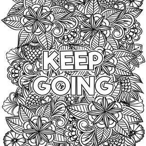 Keep Going Coloring Page- Digital Download - Etsy
