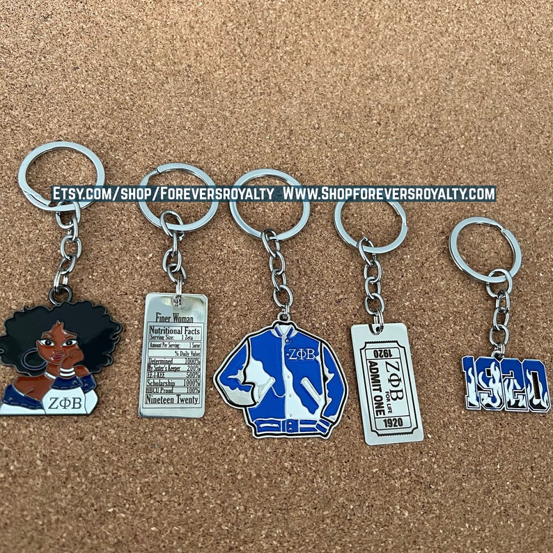 Zeta Phi Beta Keychain - Etsy