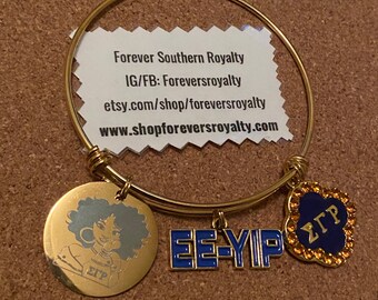 Sigma Gamma Rho golden Bangle - Etsy