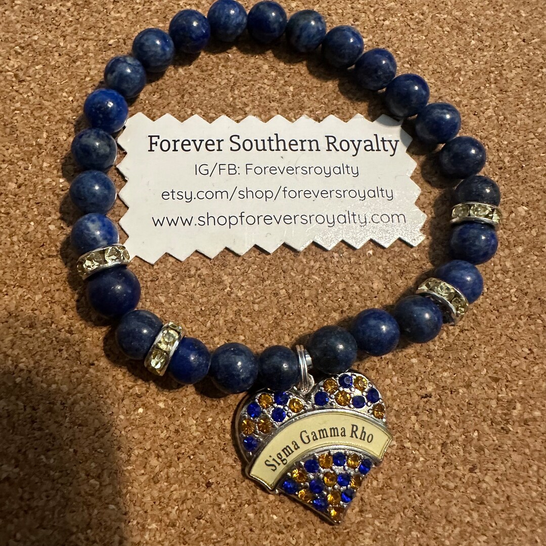Heart Sigma Gamma Rho Bracelet. - Etsy