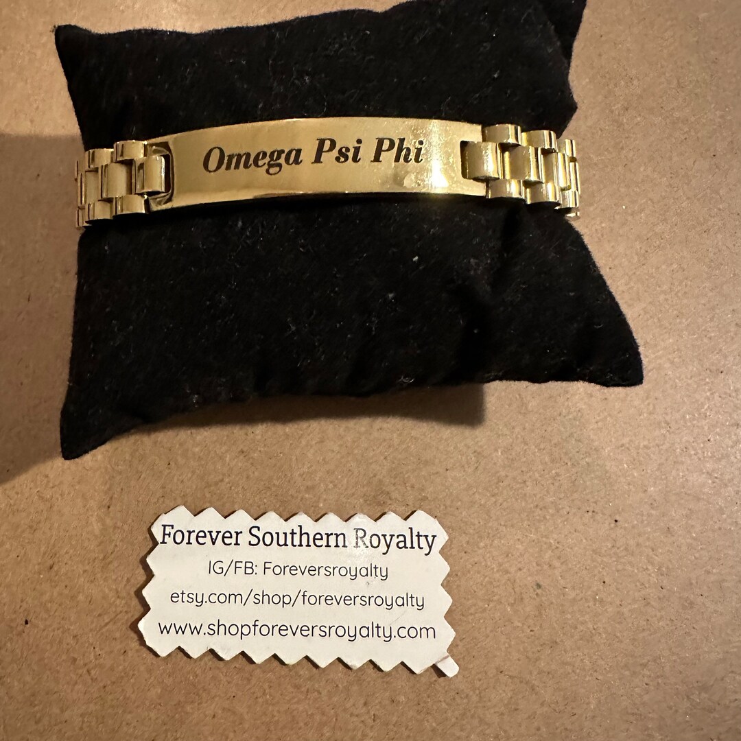 Gold Omega Psi Phi Bracelet - Etsy