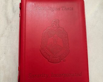 Genuine Leather Delta Sigma Theta Sorority Ritual Cover - Etsy