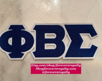 Phi Beta Sigma Small Embroidered Symbols Iron On 3 1914 Blue and White ...