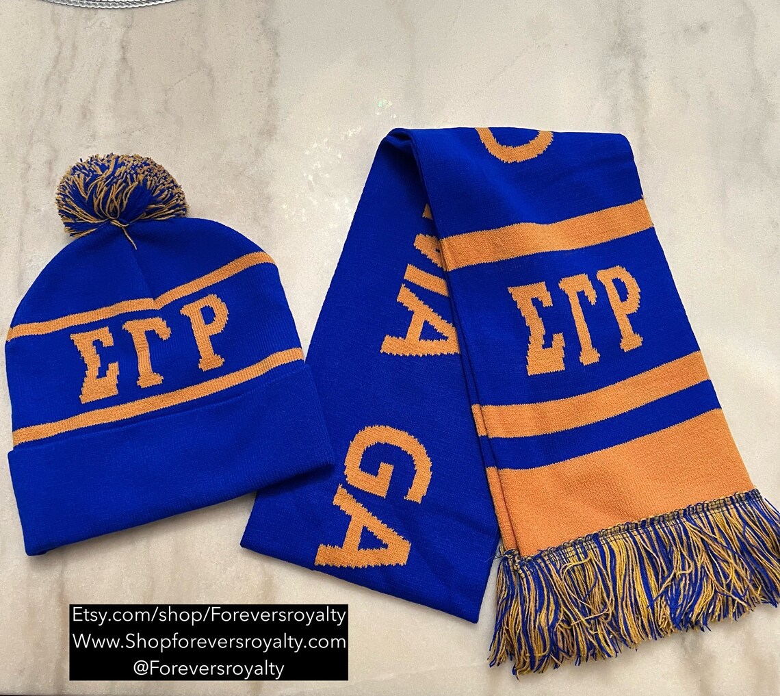 Sigma Gamma Rho Scarf and Hat Set - Etsy