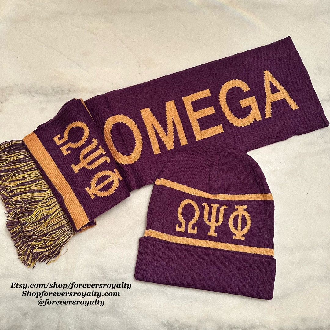 Omega Psi Phi Scarf and Hat Set - Etsy