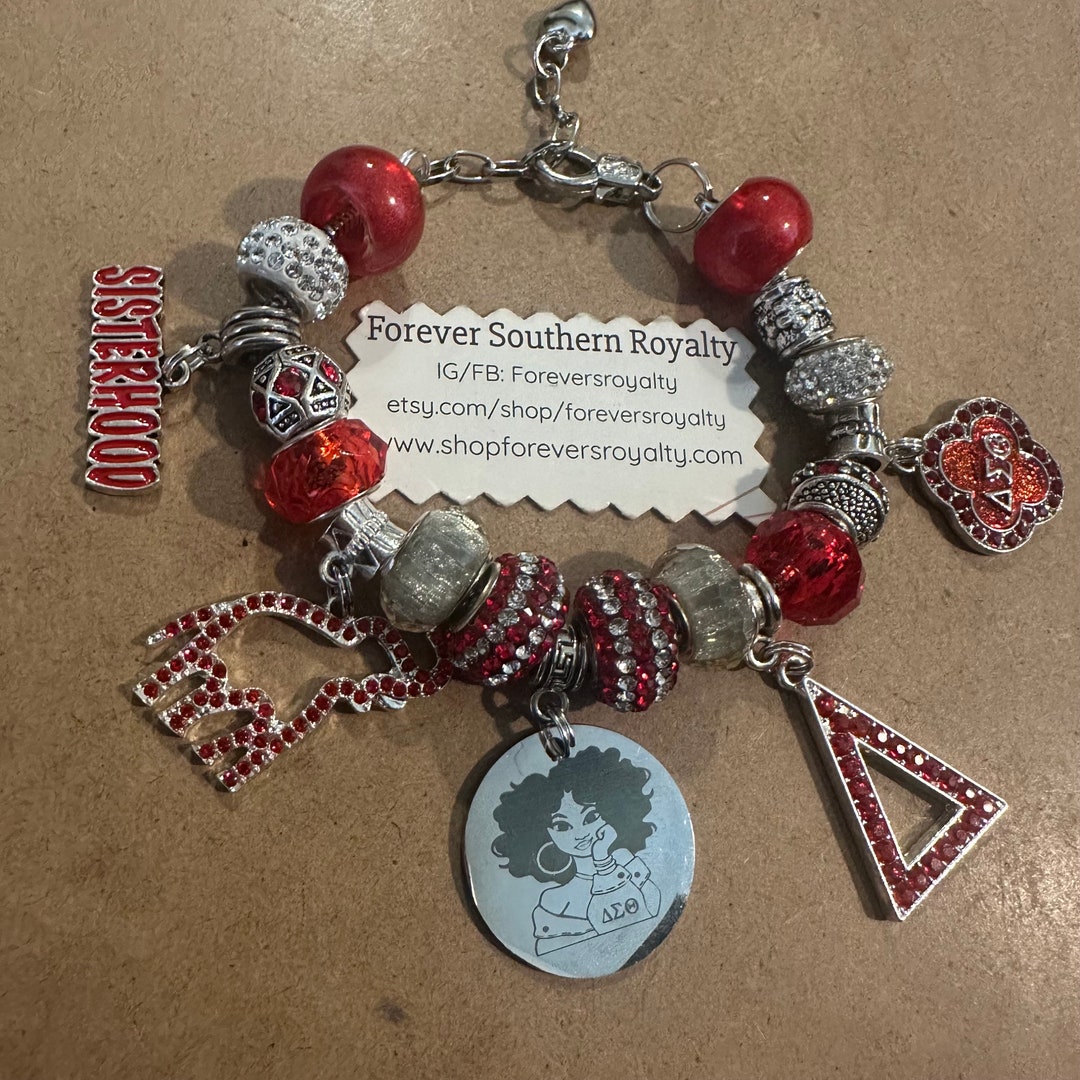 Delta Sigma Theta Charm Bracelet. - Etsy