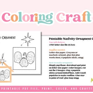 Printable Nativity Ornament Craft, Christmas Craft, Christmas Printable ...