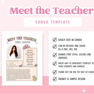 Editable Meet the Teacher Canva Template, Desert, Western Meet the ...