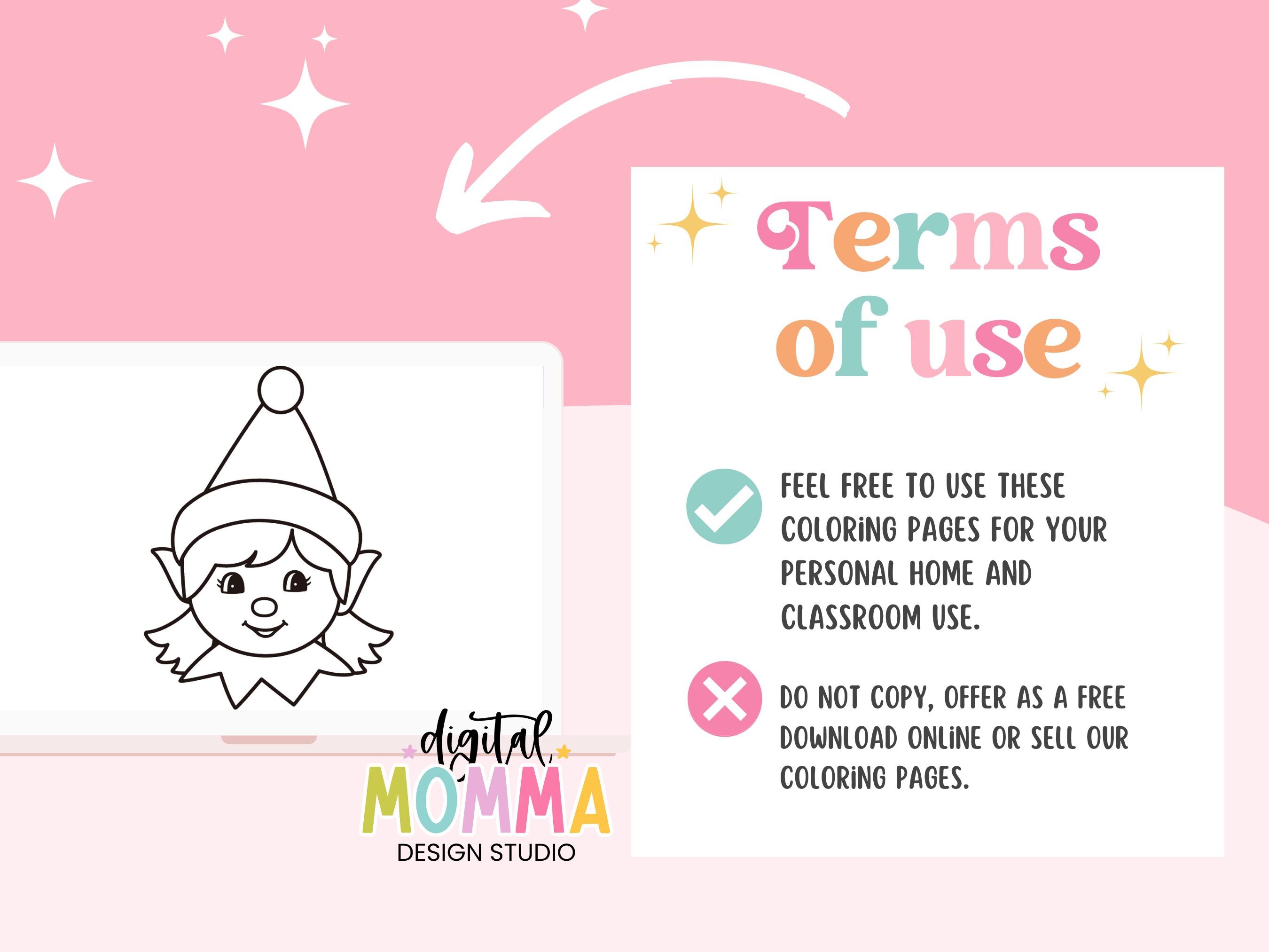 Printable Christmas Elf Coloring Pages, Activity Pages, Elf Drawing ...