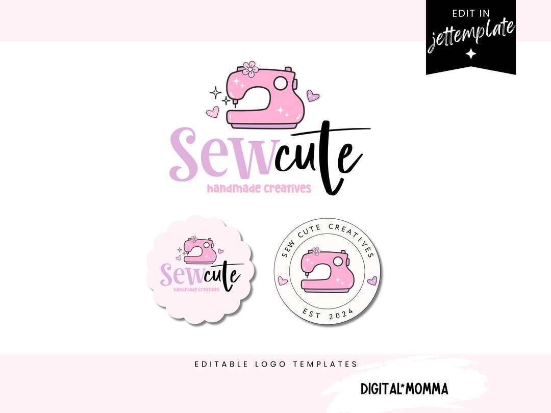 Groovy Sewing Logo Template, Sewing Logo Design, Editable Sewing Logo ...