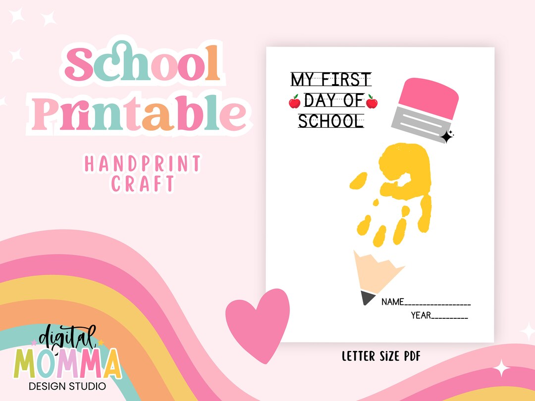 Back to School Printable, First Day of School Printable, Letter Size ...