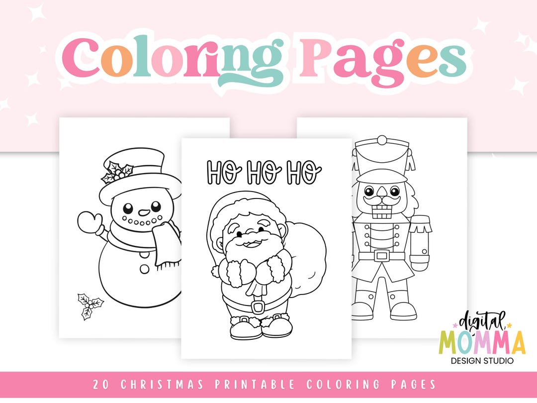 20 Christmas Coloring Pages, Christmas Printable,christmas Games ...