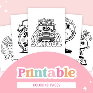 Printable Back to School Coloring Pages, First Day of School Coloring ...