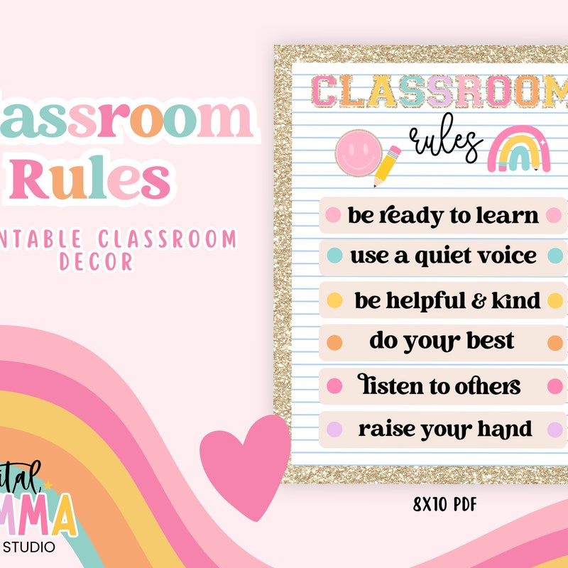 Classroom Rules Sign - Etsy