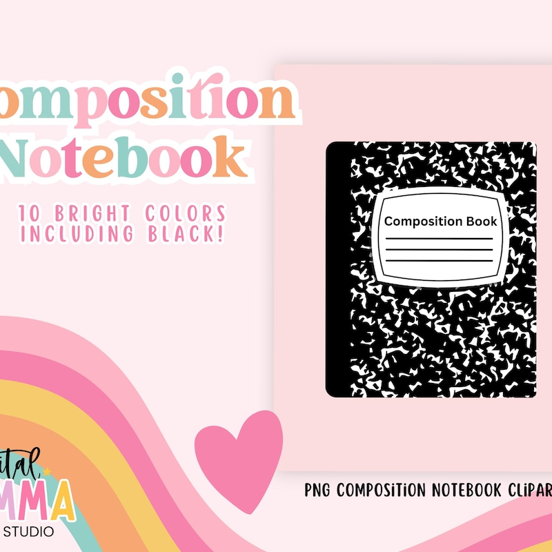 Composition Notebook Clipart - Etsy