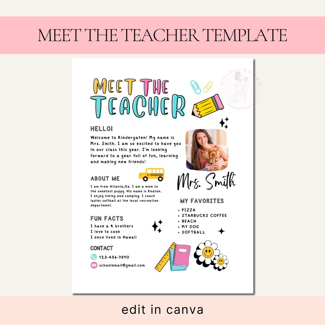 Plantilla imprimible de Meet The Teacher Classroom plantilla - Etsy México