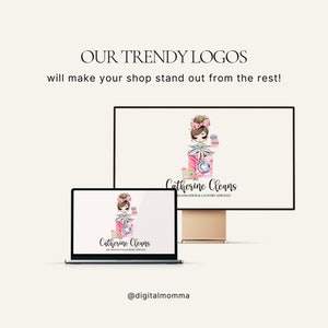 Editable Cleaning Girl Logo Logo Template Housekeeping Logo - Etsy