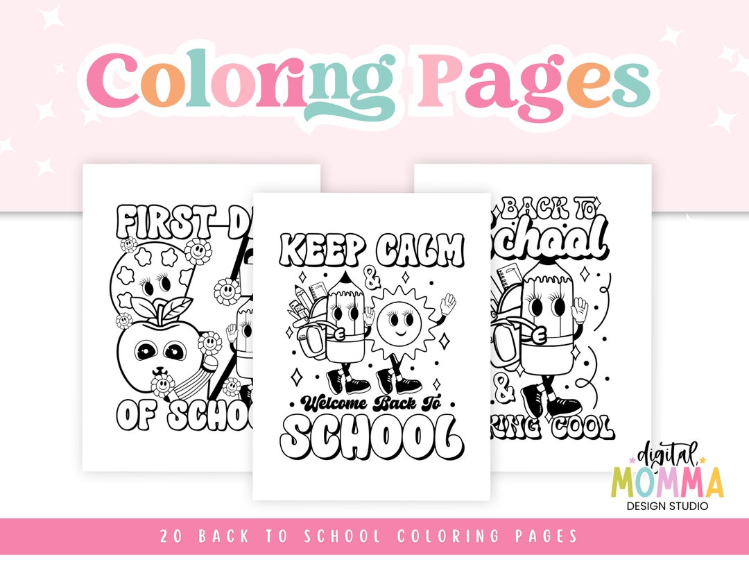 Printable Back to School Coloring Pages, First Day of School Coloring ...